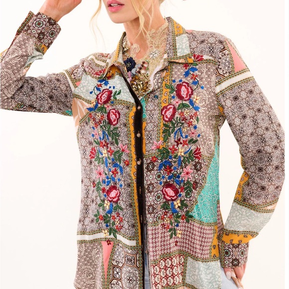 Aratta | Tops | Nwt Beaded Patchwork Luna Aratta Top | Poshmark